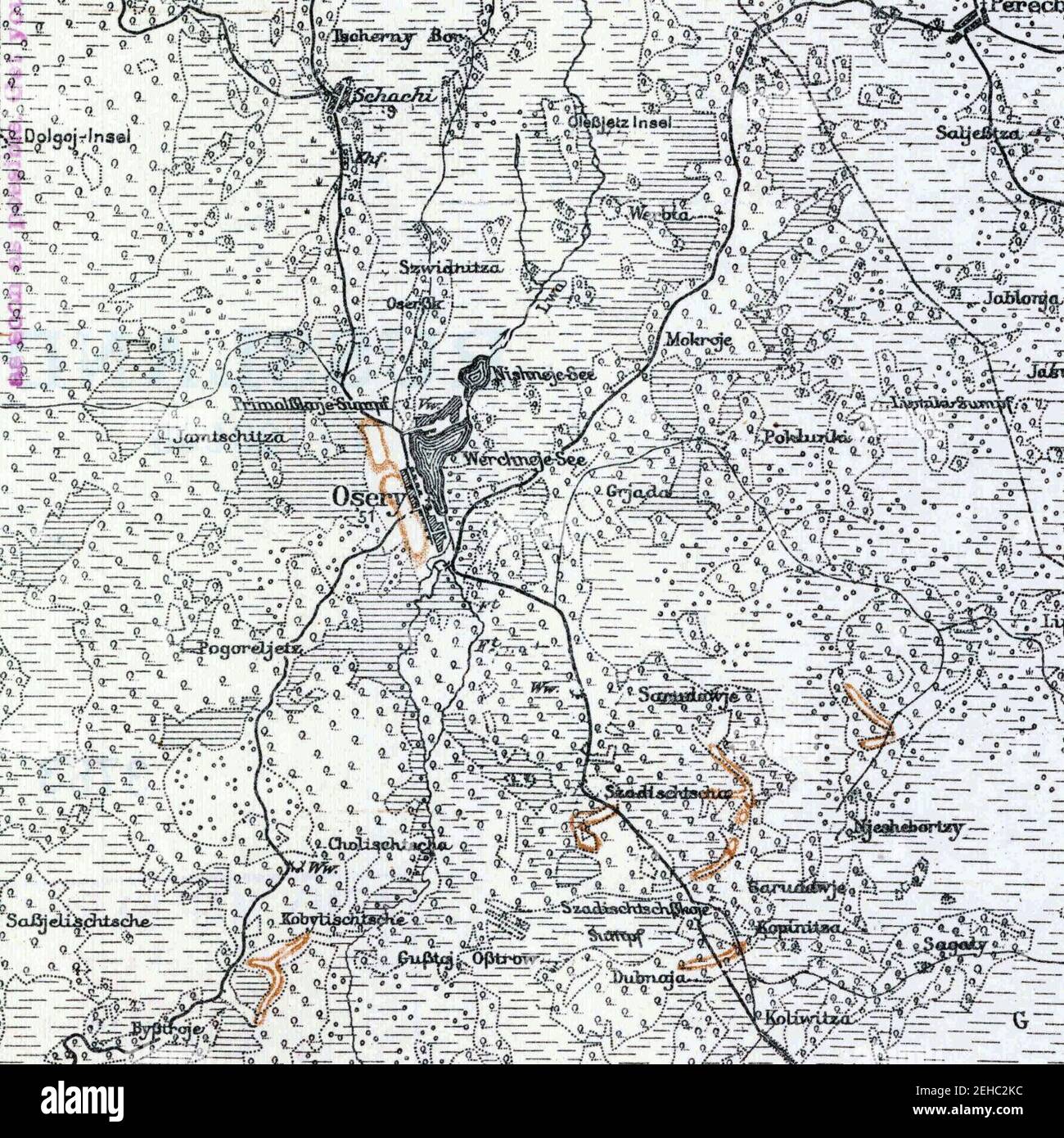 Ozery, 1917, map Stock Photo - Alamy