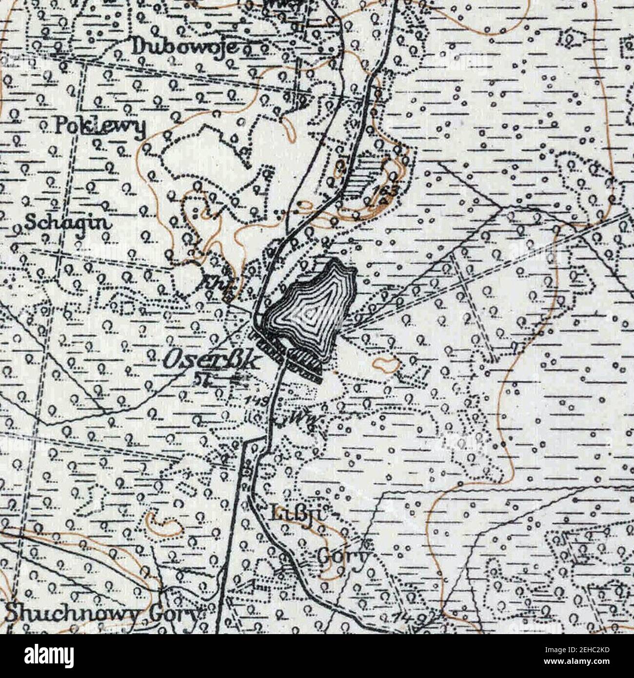 Ozersk, 1917, map Stock Photo - Alamy