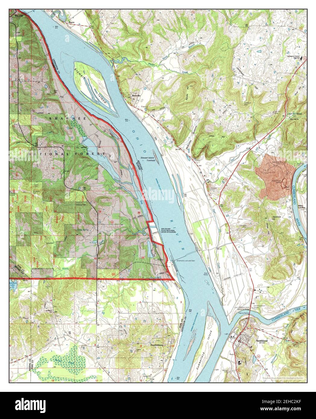 Map of smithland hi-res stock photography and images - Alamy