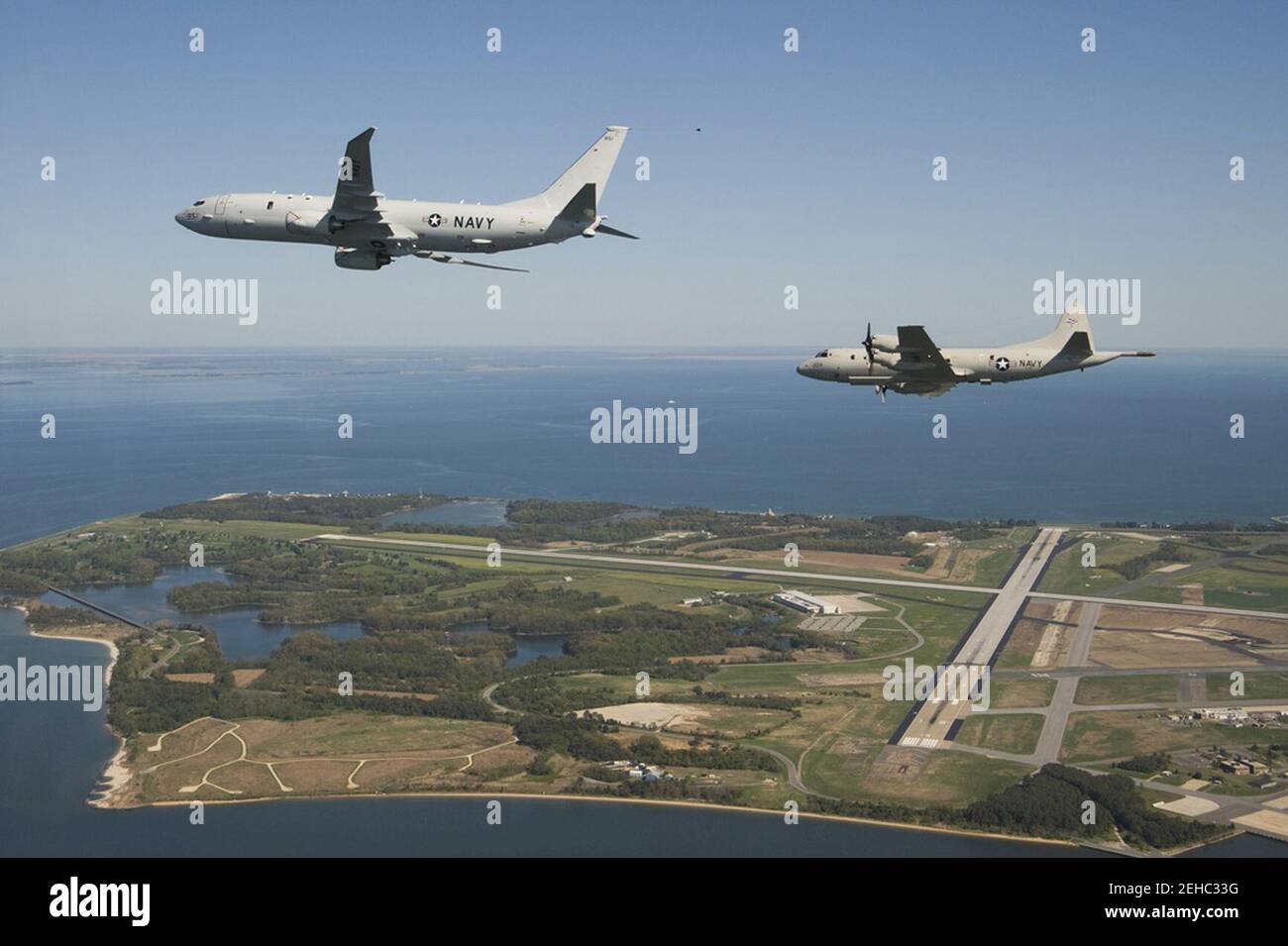 P 8 and P 3 over Pax River Stock Photo - Alamy