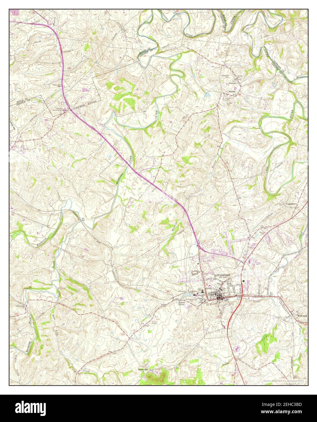 Stanford, Kentucky, map 1961, 1:24000, United States of America by ...