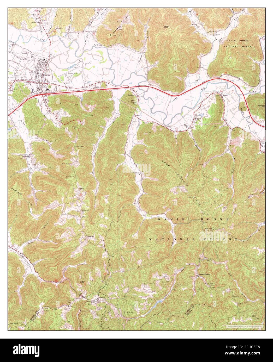 Stanton kentucky map hi-res stock photography and images - Alamy