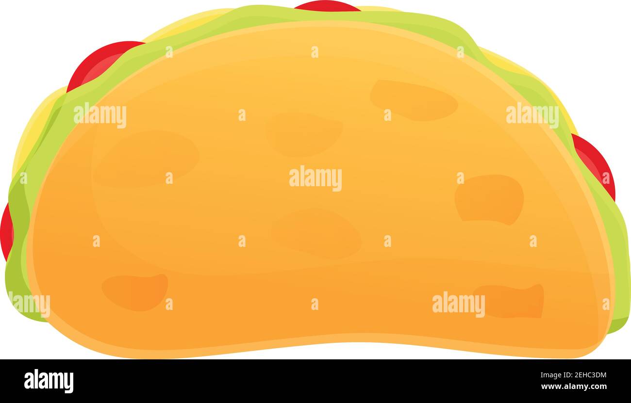 Traditional taco icon. Cartoon of traditional taco vector icon for web ...