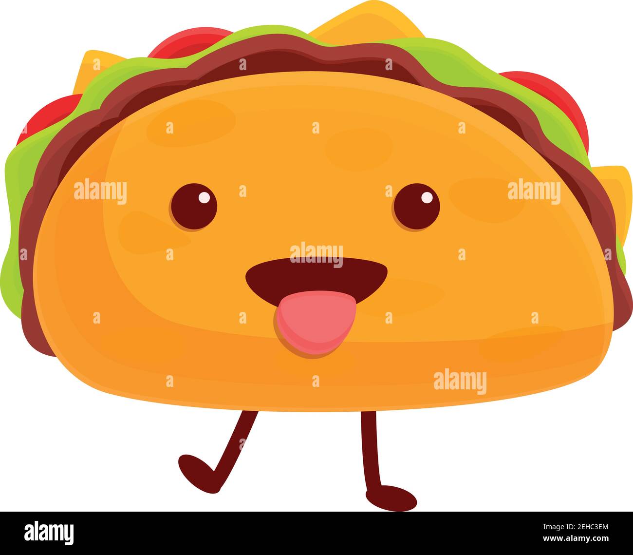 Cute taco icon. Cartoon of cute taco vector icon for web design ...