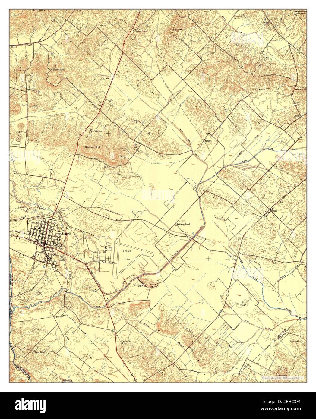 Map of sturgis kentucky hi-res stock photography and images - Alamy