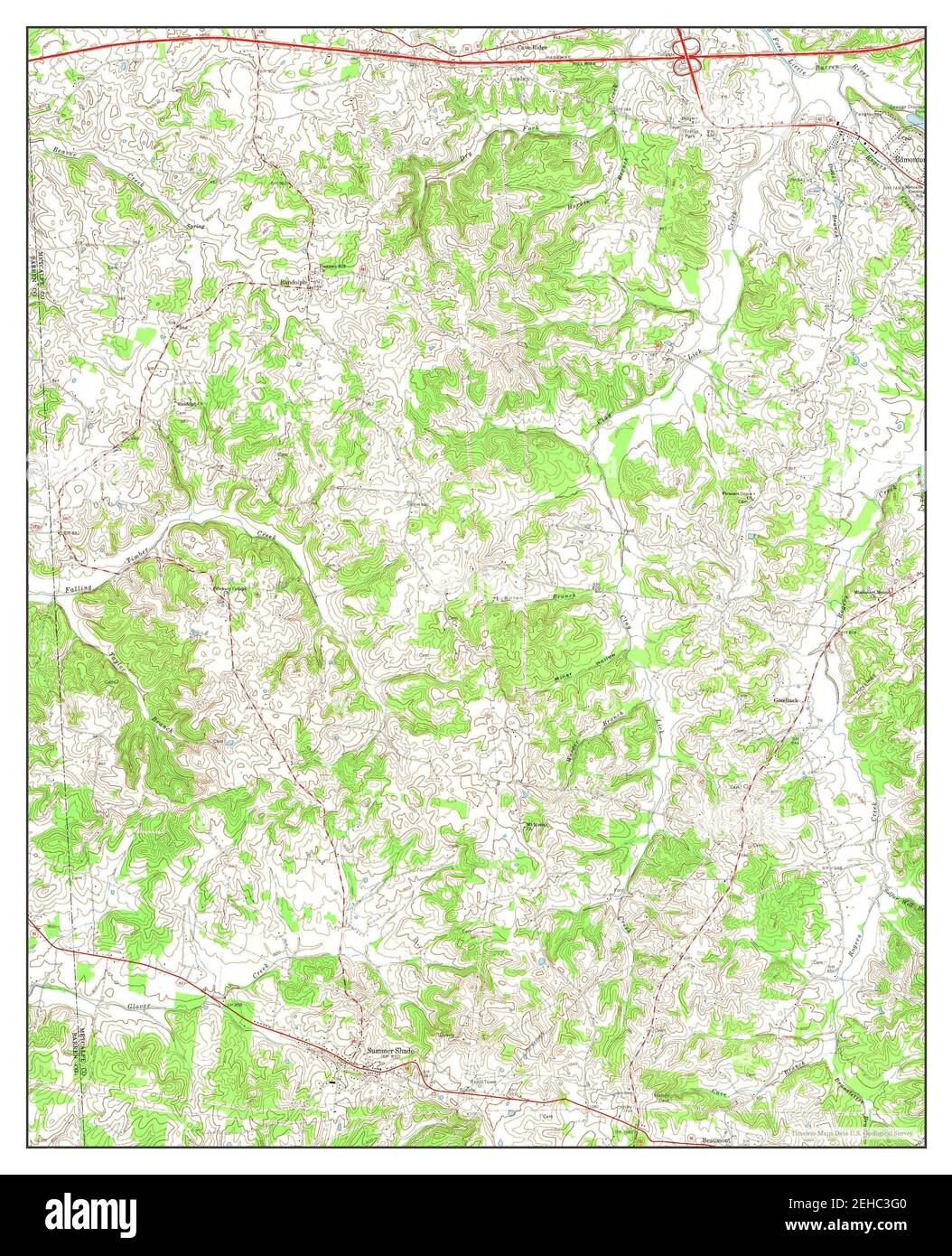 Summer Shade, Kentucky, map 1974, 1:24000, United States of America by ...