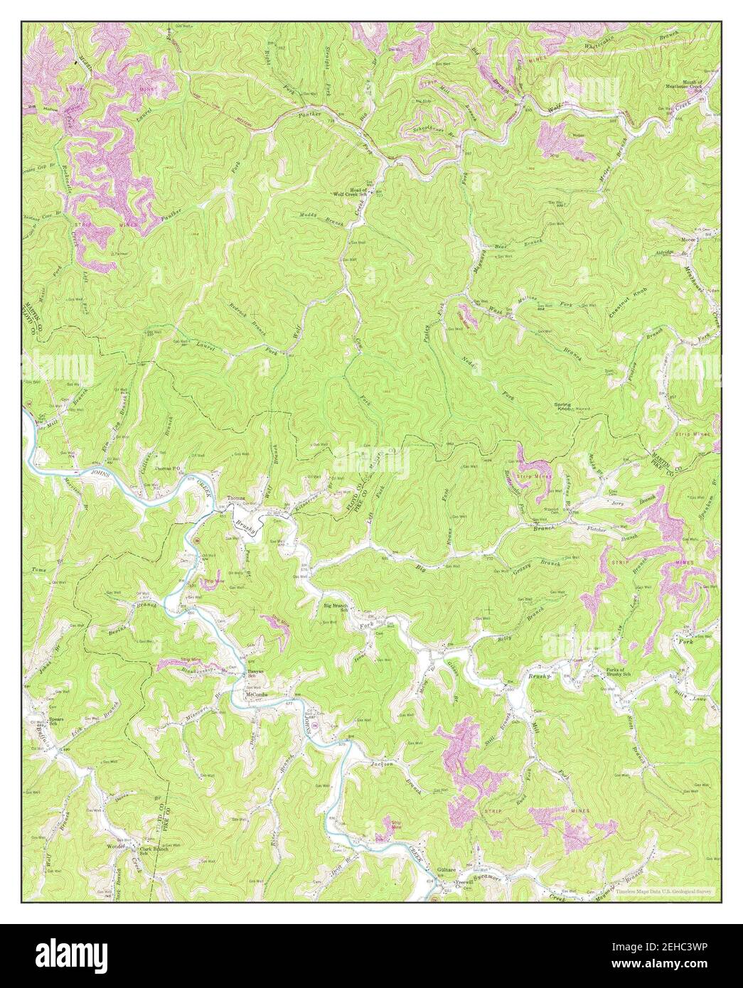 Thomas, Kentucky, map 1954, 1:24000, United States of America by ...