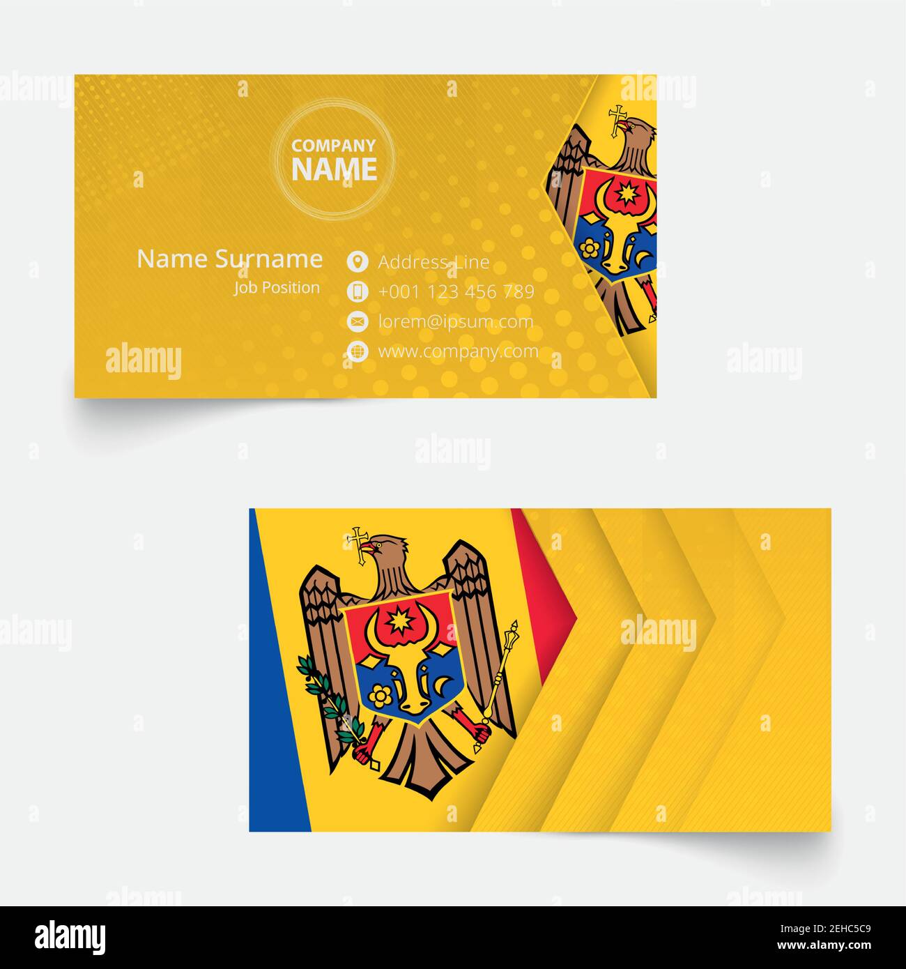 Moldova Flag Business Card, standard size (90x50 mm) business card ...