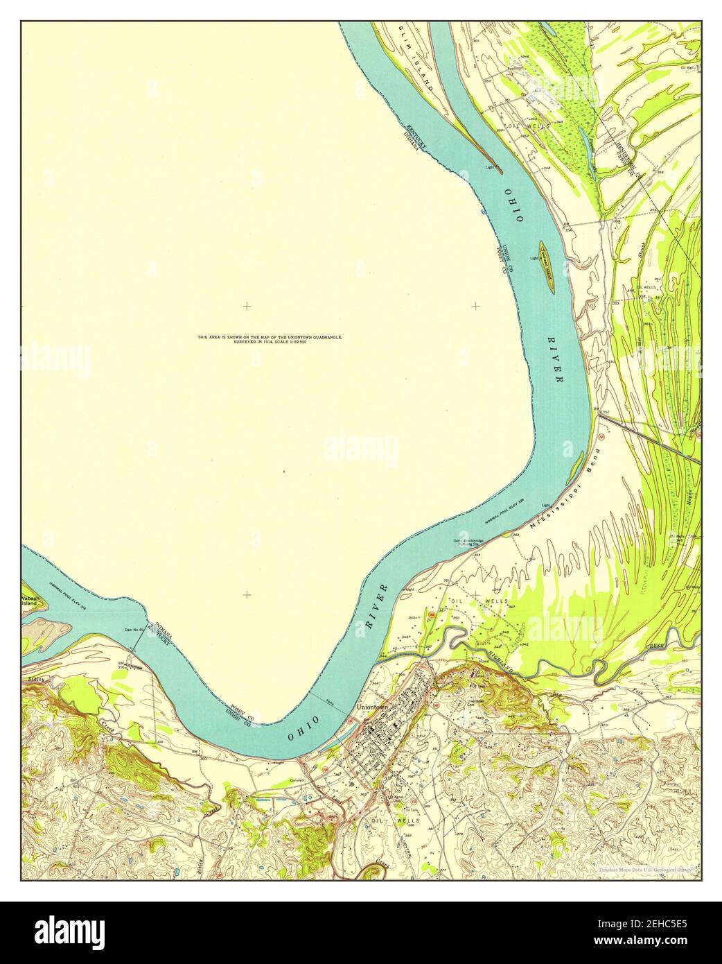 Uniontown, Kentucky, map 1952, 1:24000, United States of America by ...