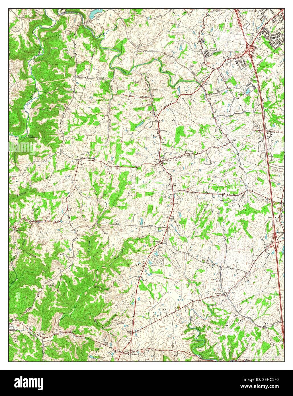 Union, Kentucky, map 1961, 1:24000, United States of America by ...