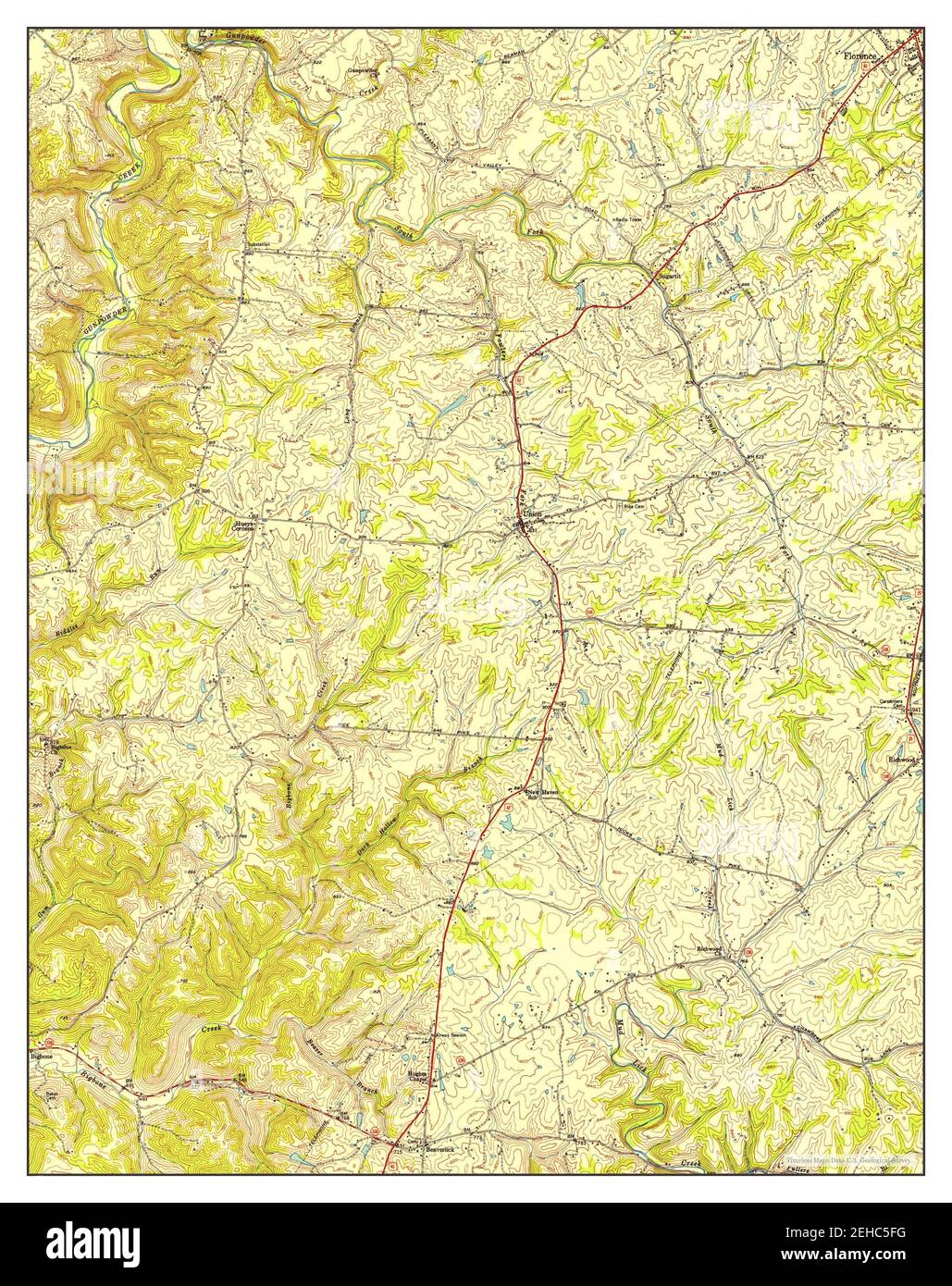 Union, Kentucky, map 1950, 1:24000, United States of America by ...
