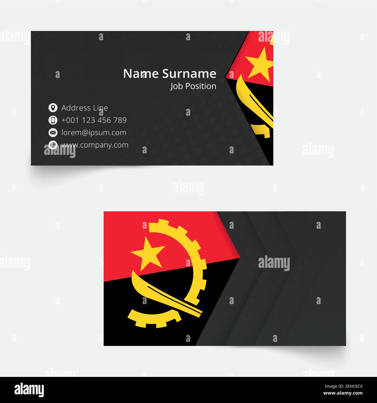 Angola Flag Business Card, standard size (90x50 mm) business card ...