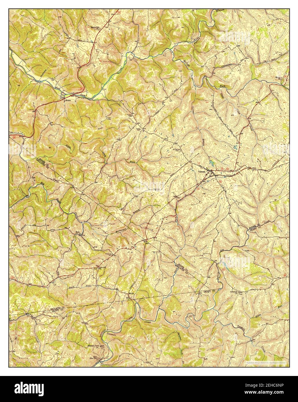 Verona, Kentucky, map 1950, 1:24000, United States of America by ...