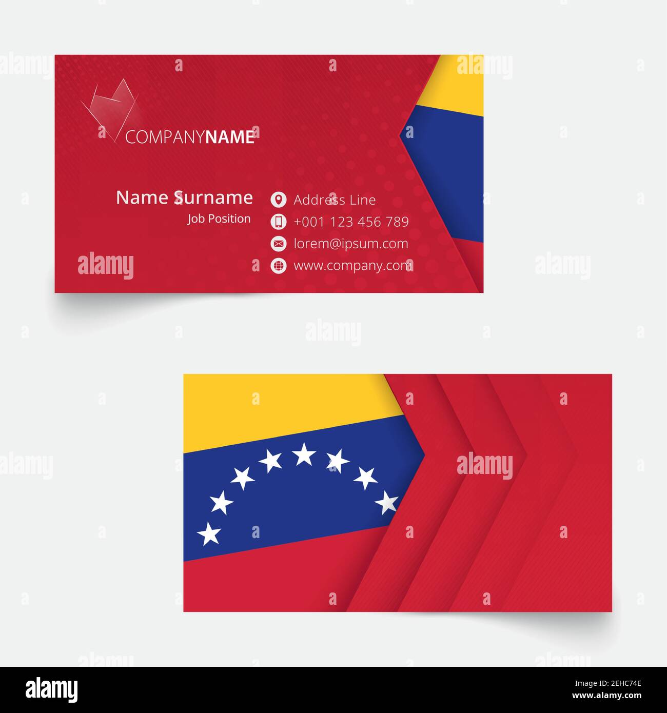 Venezuela Flag Business Card, standard size (90x50 mm) business card ...