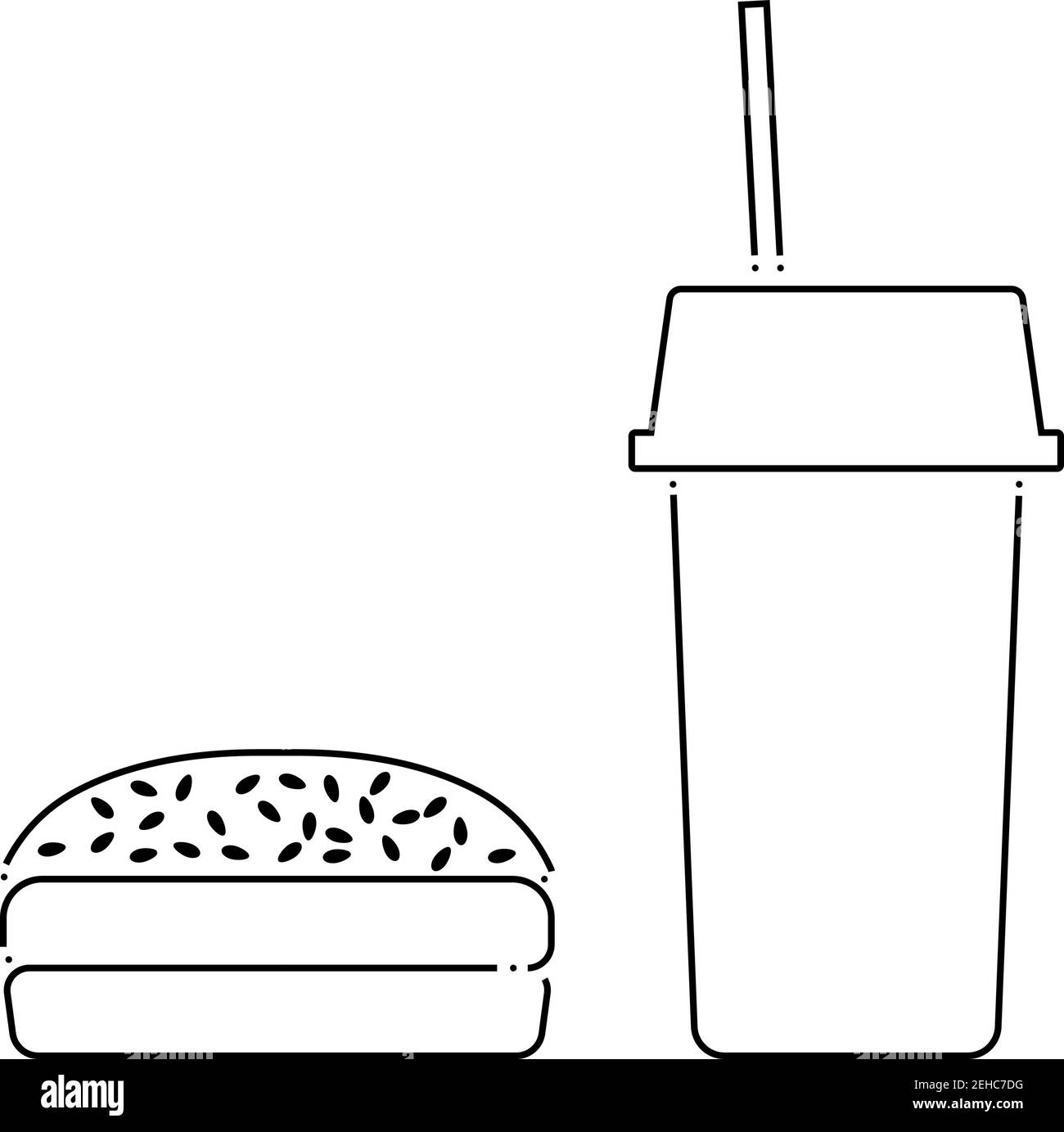 Concept american fast food Black and White Stock Photos & Images - Alamy