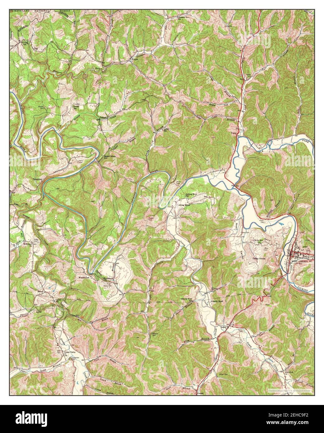 Liberty Kentucky Map High Resolution Stock Photography and Images - Alamy