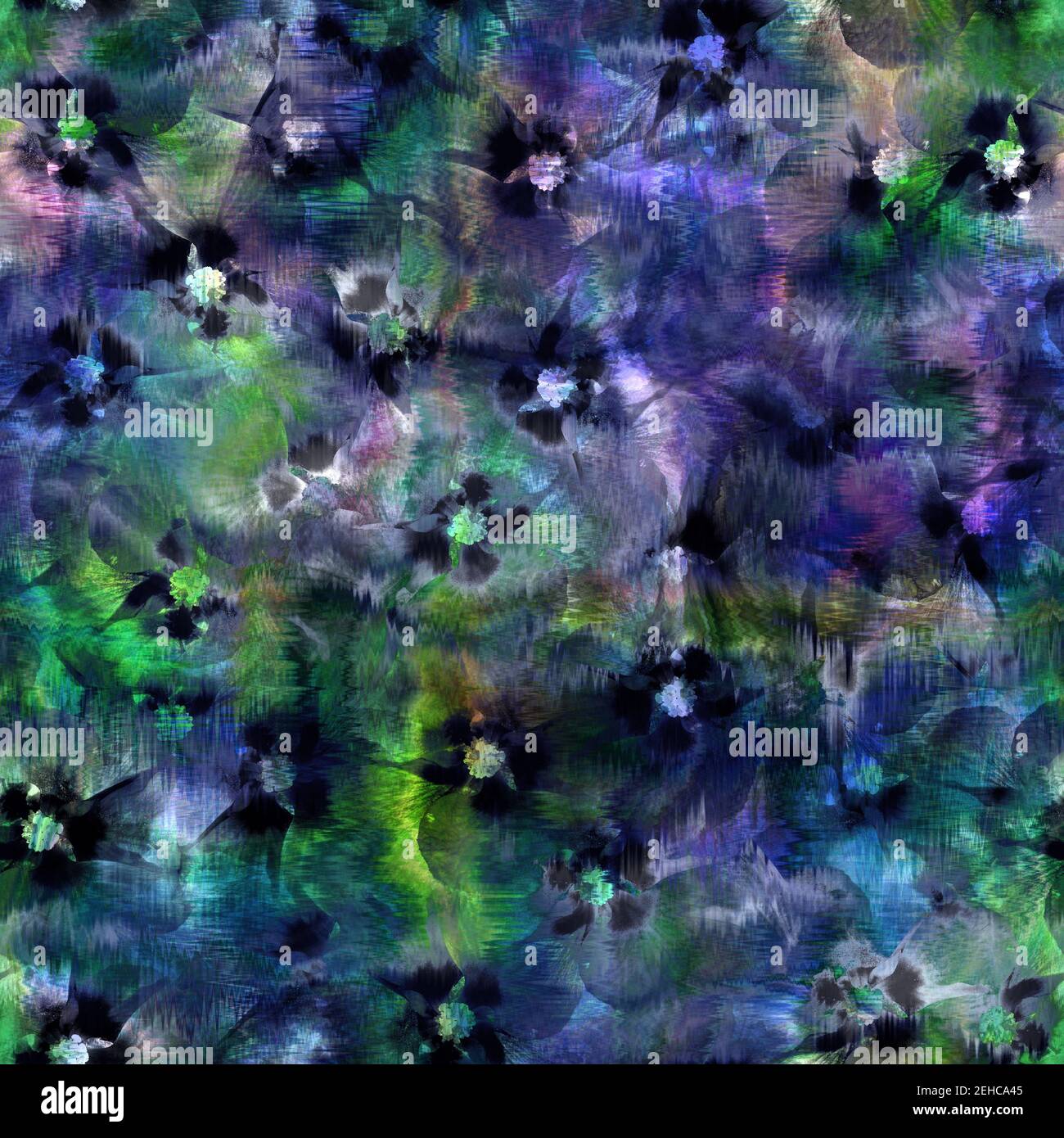 Seamless abstract color blobs with floral overlay Stock Photo - Alamy