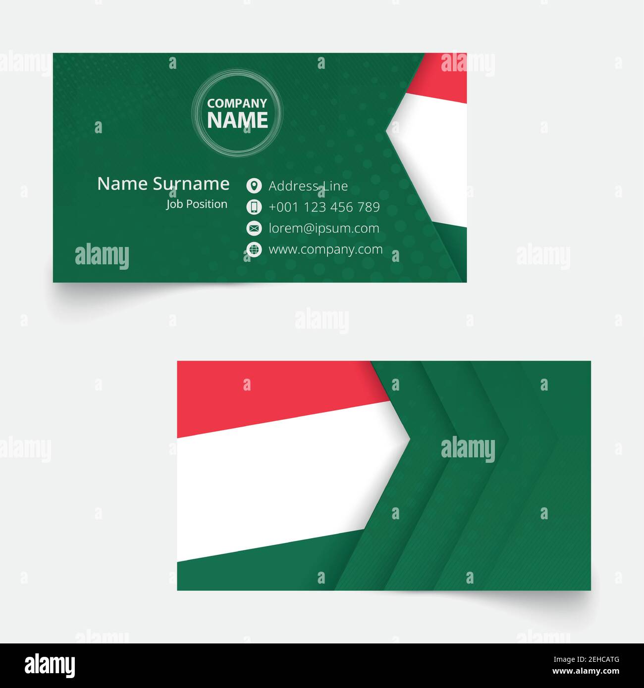 Hungary Flag Business Card, standard size (90x50 mm) business card ...