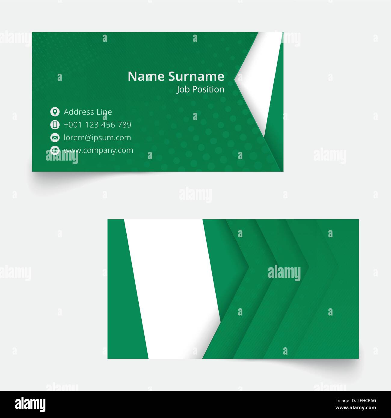 Nigeria Flag Business Card, standard size (90x50 mm) business card ...