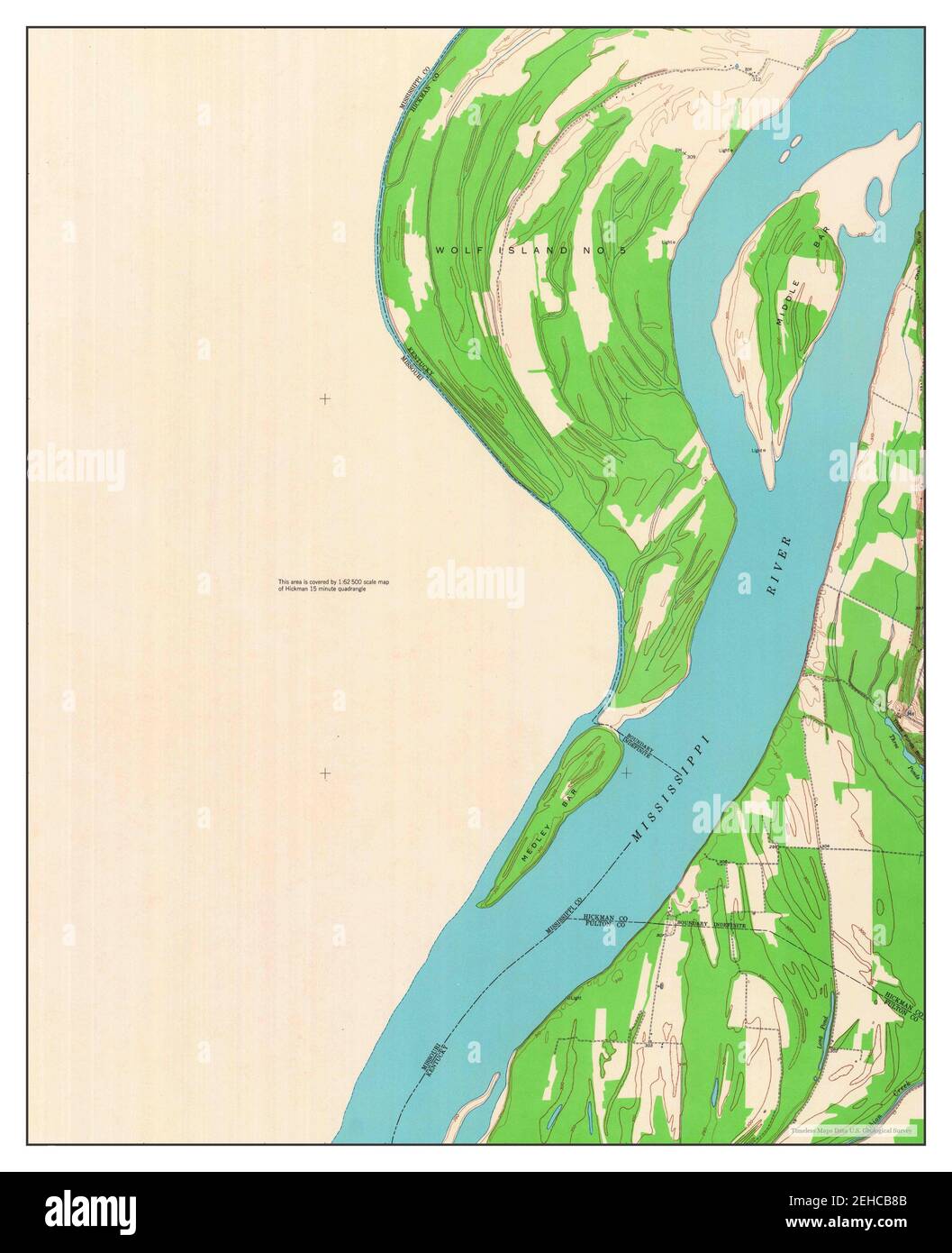Wolf Island, Kentucky, map 1951, 1:24000, United States of America by ...
