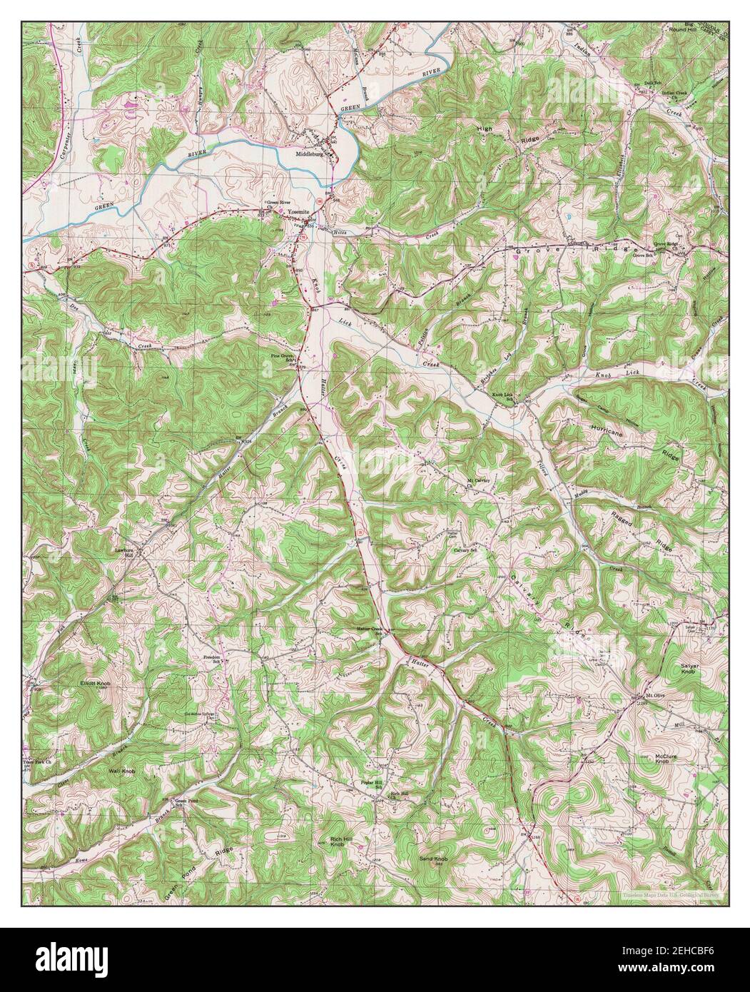 Yosemite, Kentucky, map 1952, 1:24000, United States of America by ...