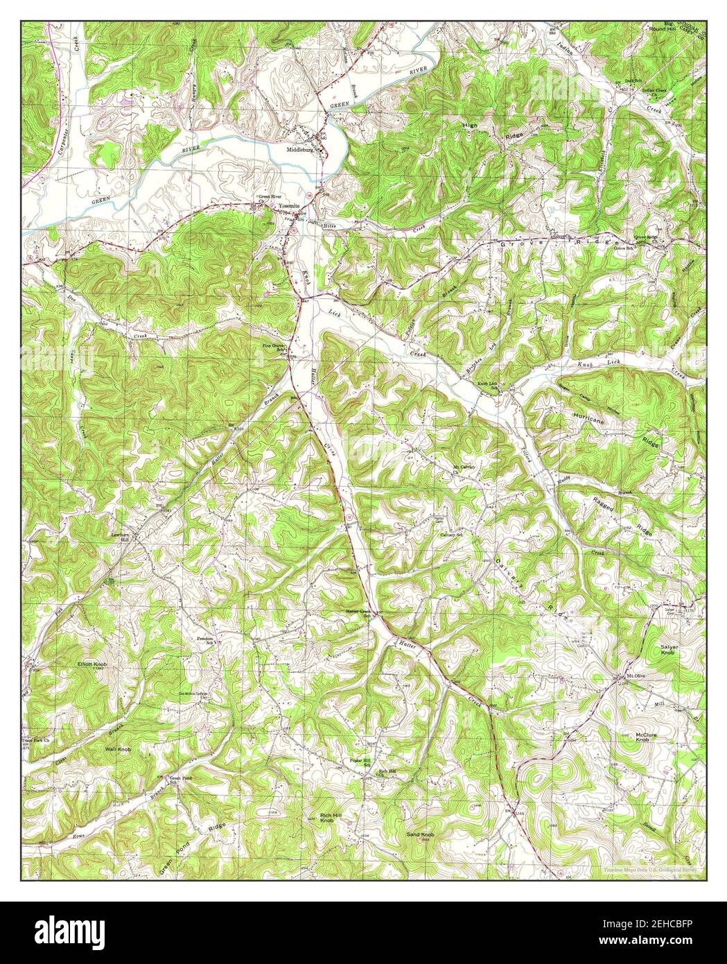 Yosemite, Kentucky, map 1952, 1:24000, United States of America by ...
