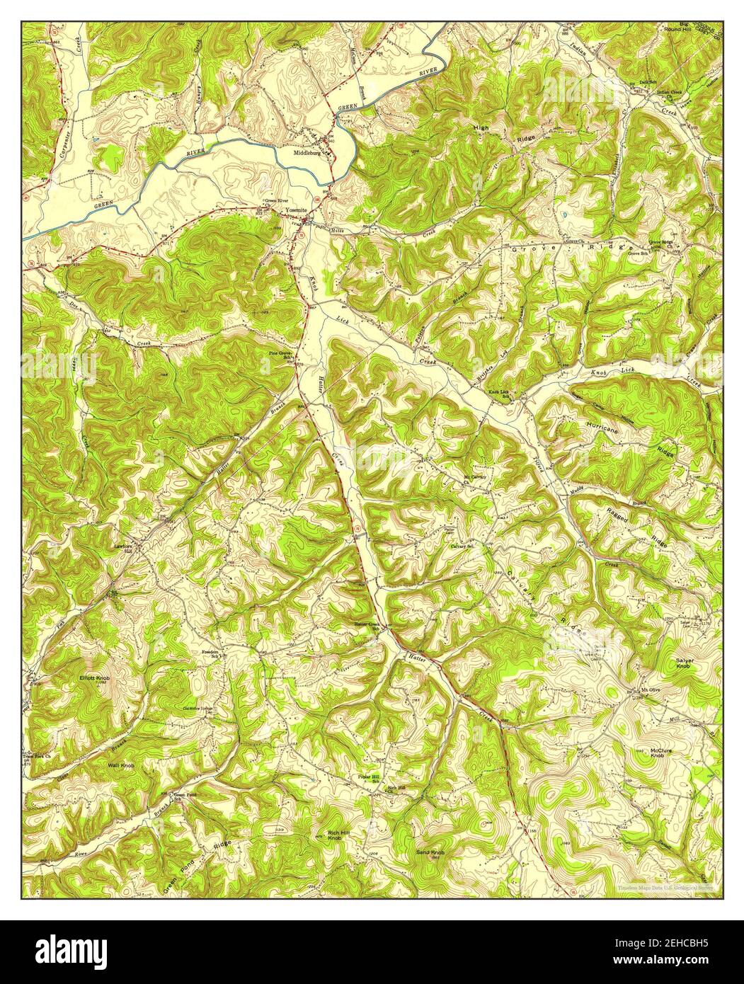 Yosemite, Kentucky, map 1952, 1:24000, United States of America by ...