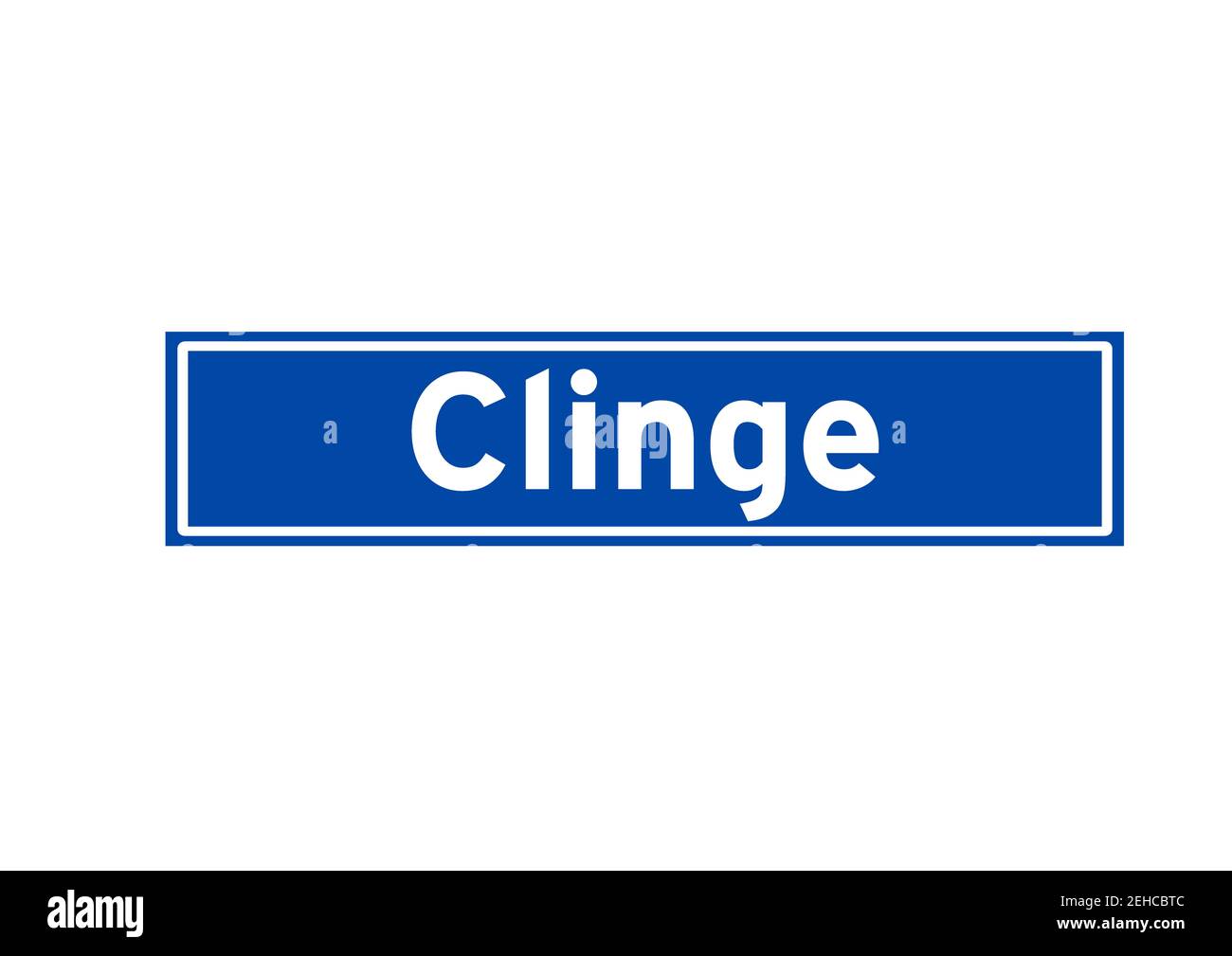 Clinge isolated Dutch place name sign. City sign from the Netherlands ...