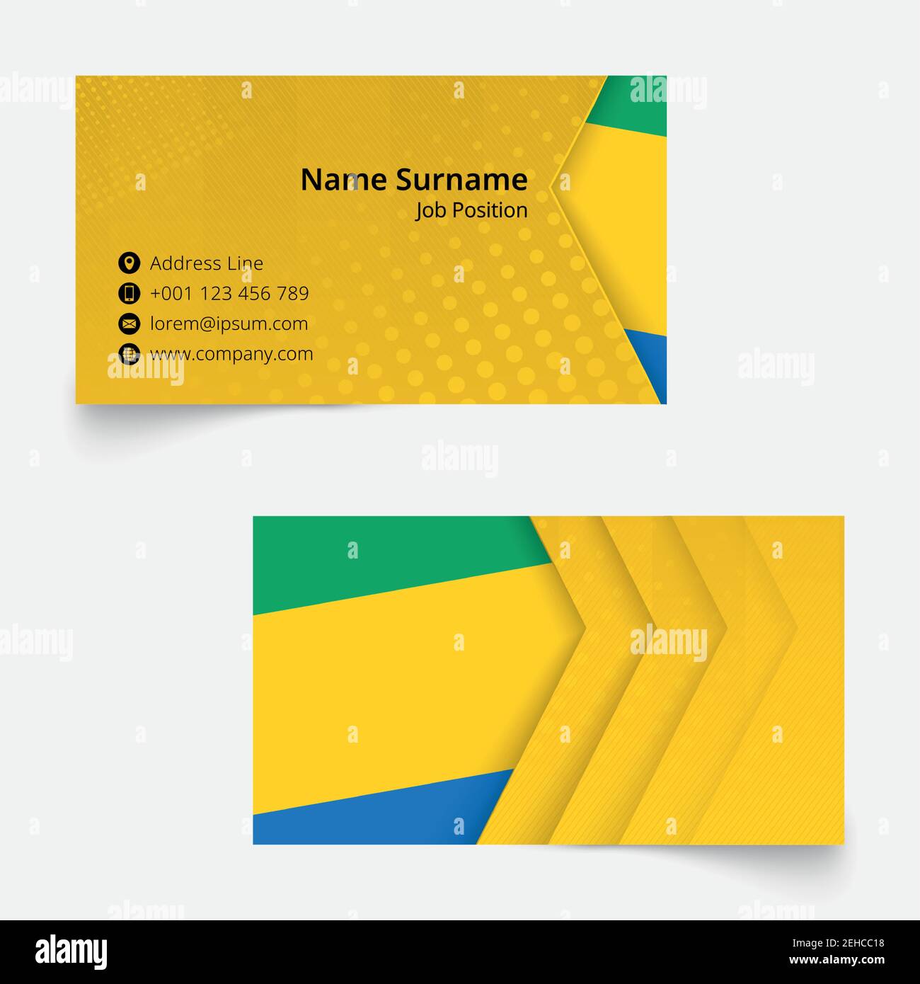 Gabon Flag Business Card, standard size (90x50 mm) business card ...