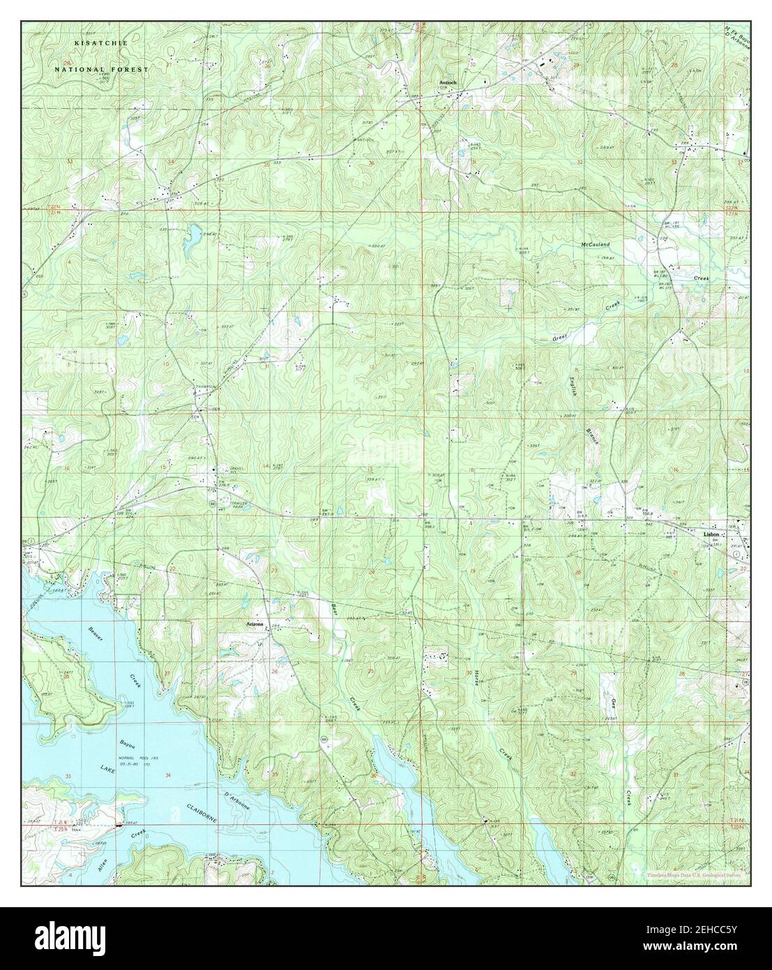 Arizona, Louisiana, map 1986, 1:24000, United States of America by ...