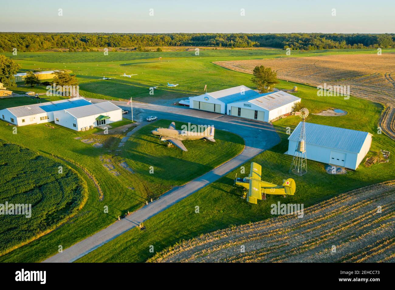 Aerial view of Massey Airport, Massey, MD Stock Photo - Alamy