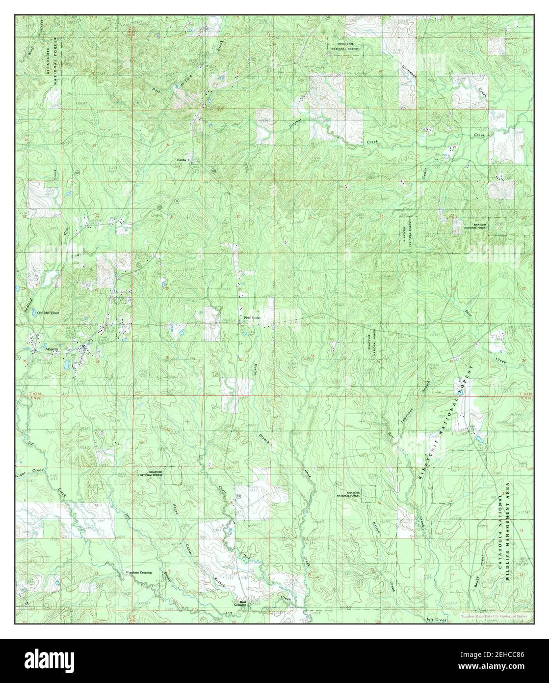 Atlanta, Louisiana, map 1984, 1:24000, United States of America by ...