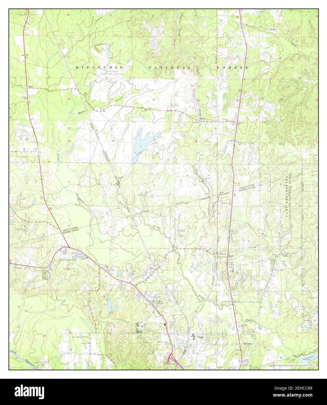 Ball, Louisiana, map 1972, 1:24000, United States of America by ...
