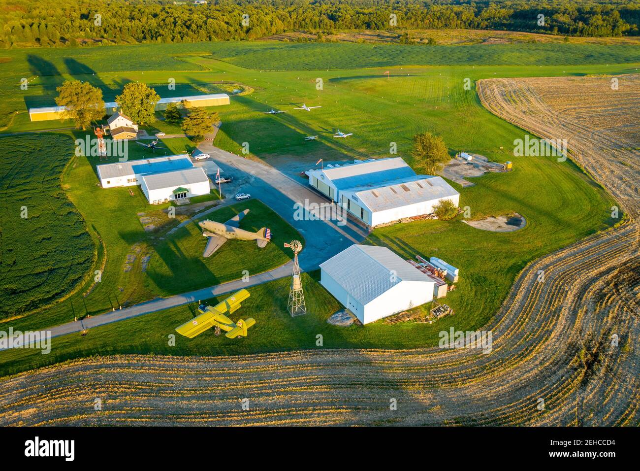 Aerial view of Massey Airport, Massey, MD Stock Photo - Alamy