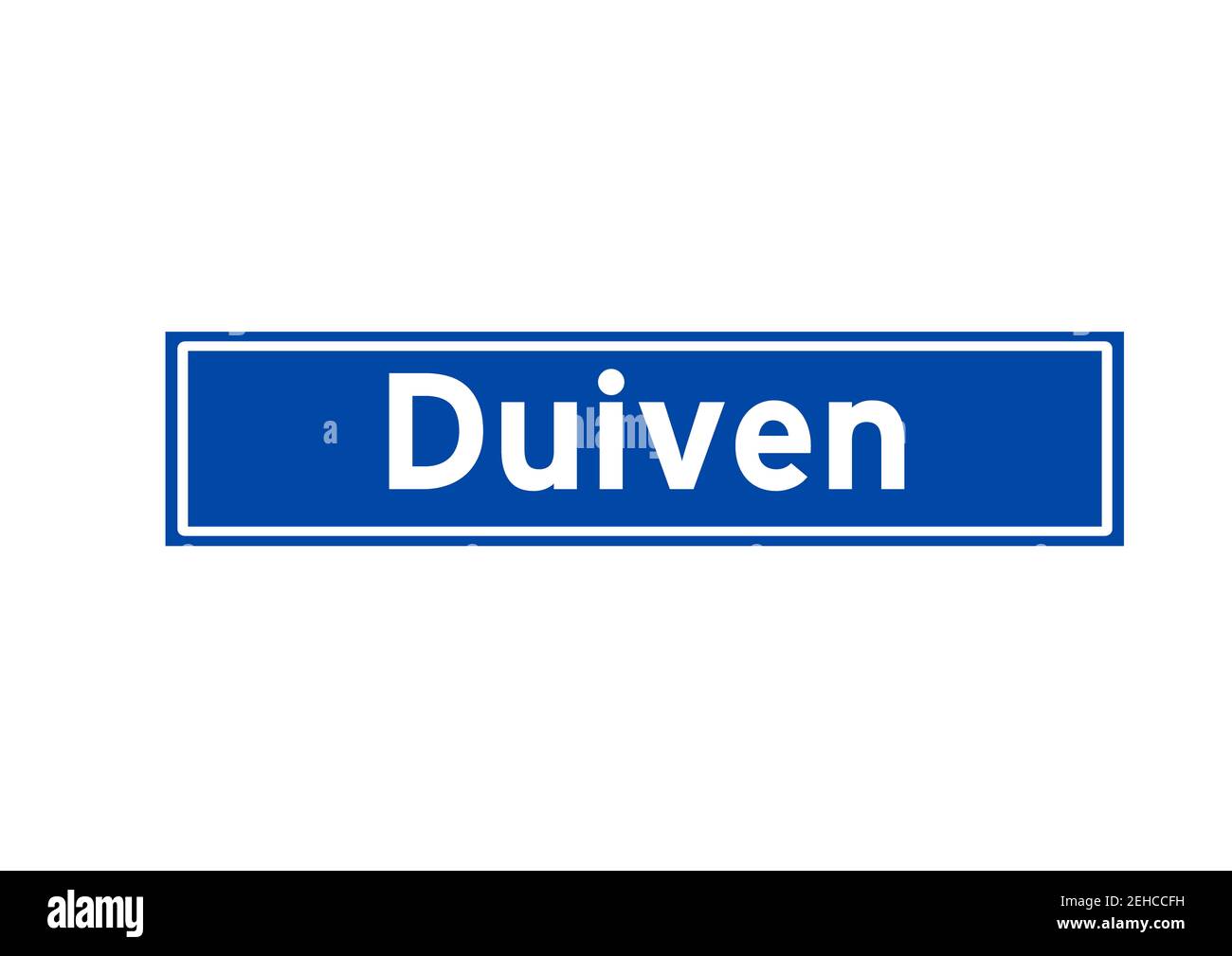 Duiven isolated Dutch place name sign. City sign from the Netherlands ...