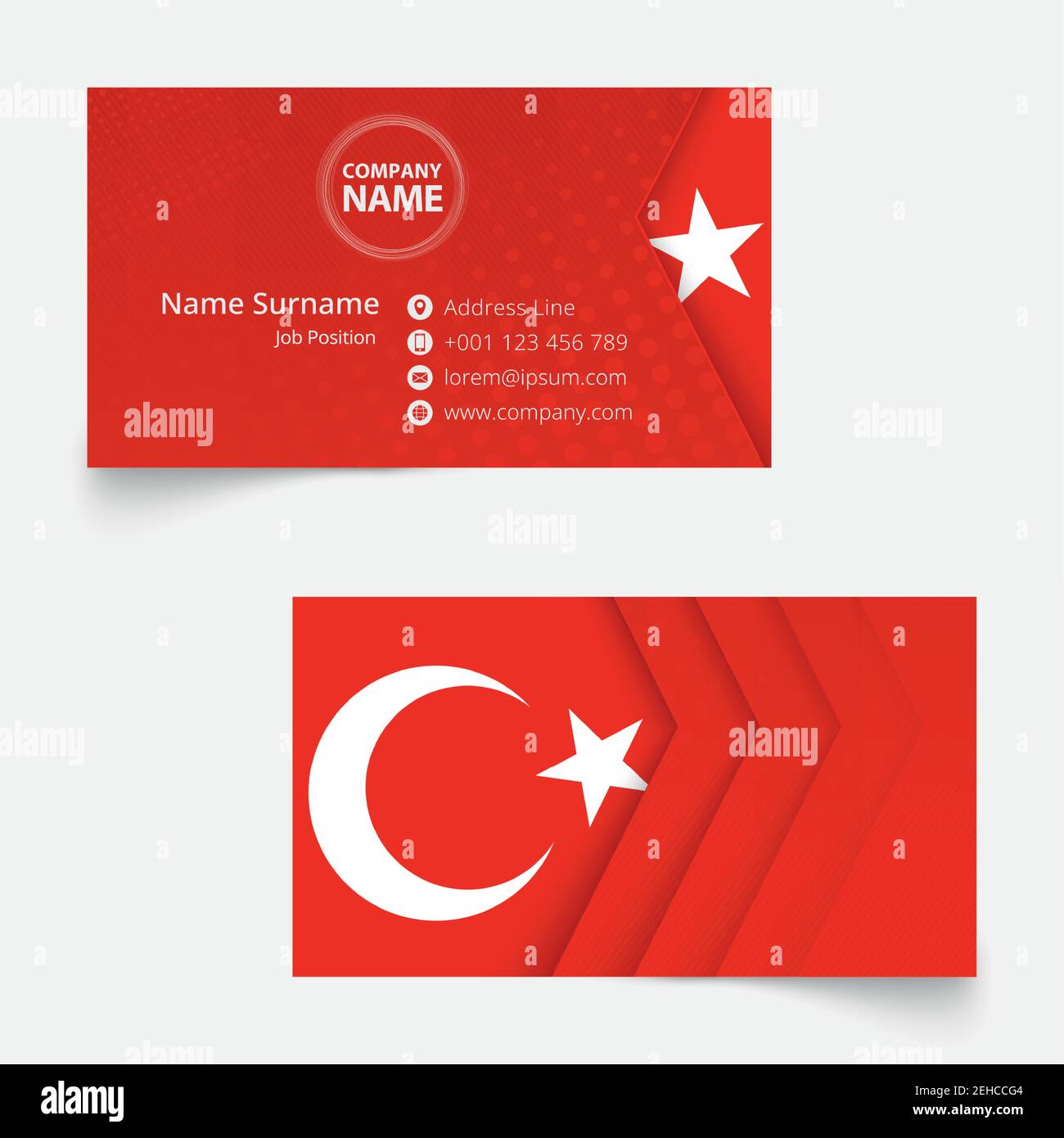 Turkey Flag Business Card, standard size (90x50 mm) business card ...