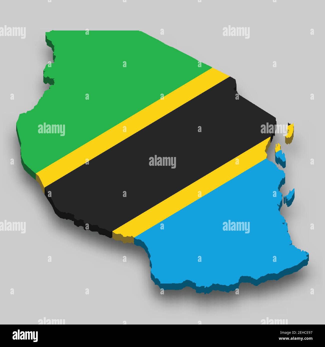 Map tanzania flag vector illustration hi-res stock photography and ...