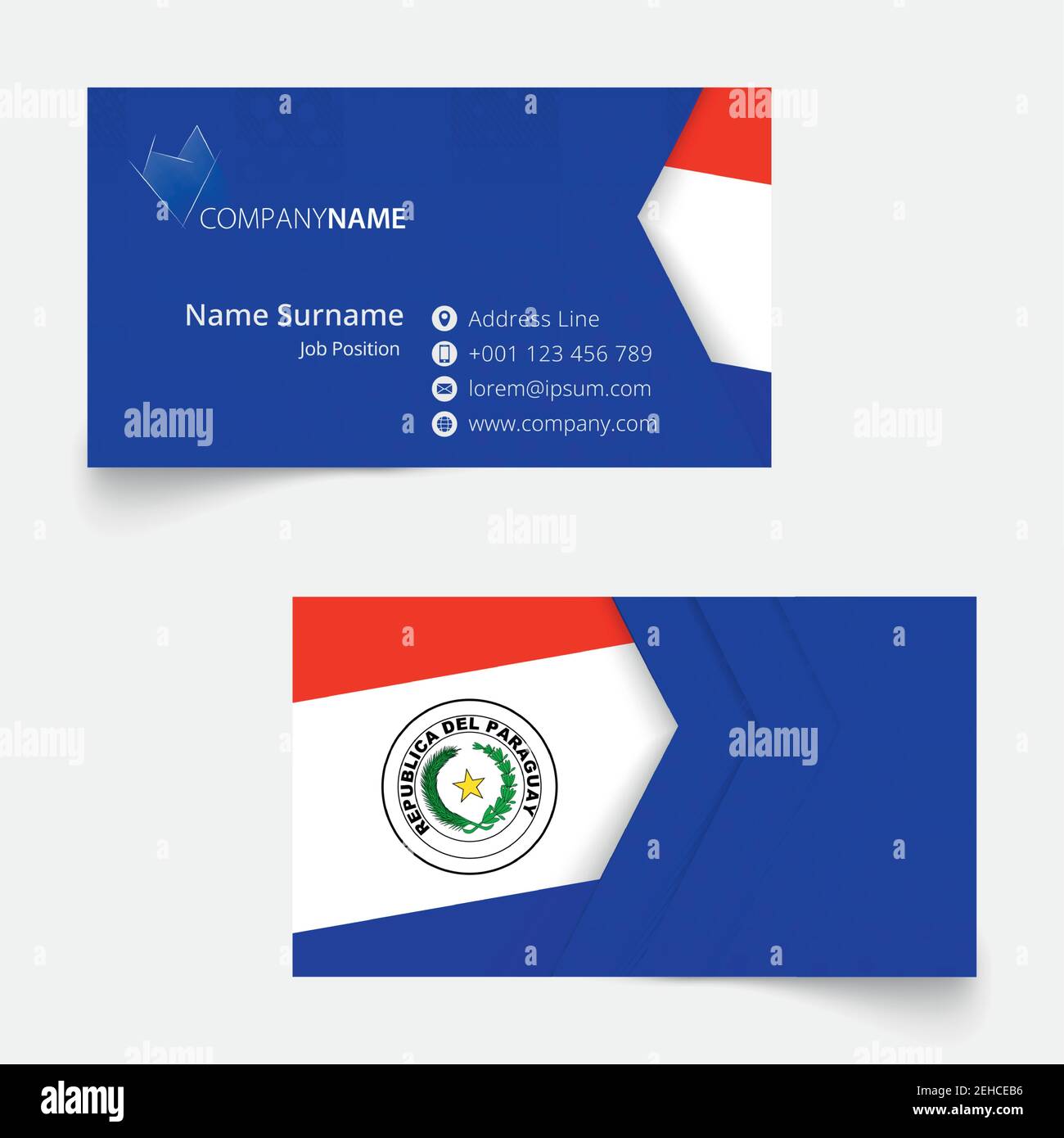 Paraguay Flag Business Card, standard size (90x50 mm) business card ...