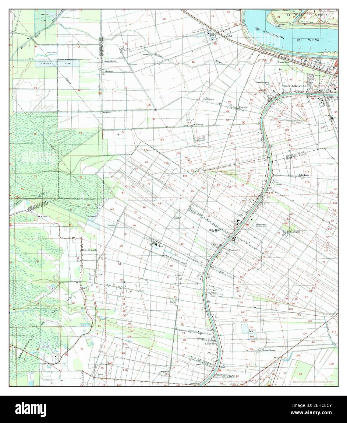 Belle Rose Louisiana Map