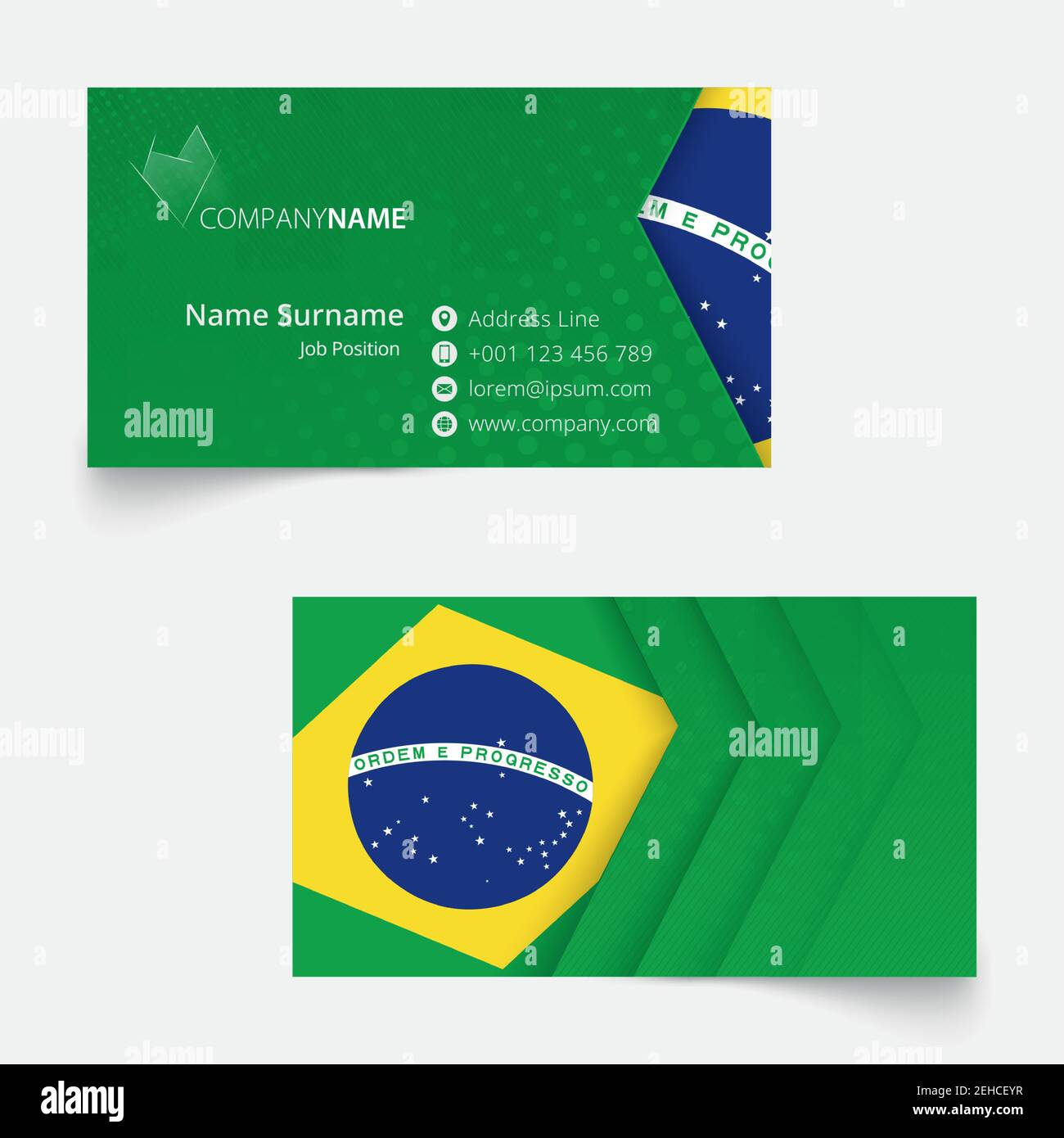 Brazil Flag Business Card, standard size (90x50 mm) business card ...