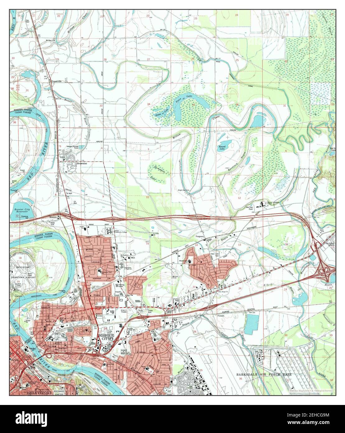 Bossier county map hi-res stock photography and images - Alamy