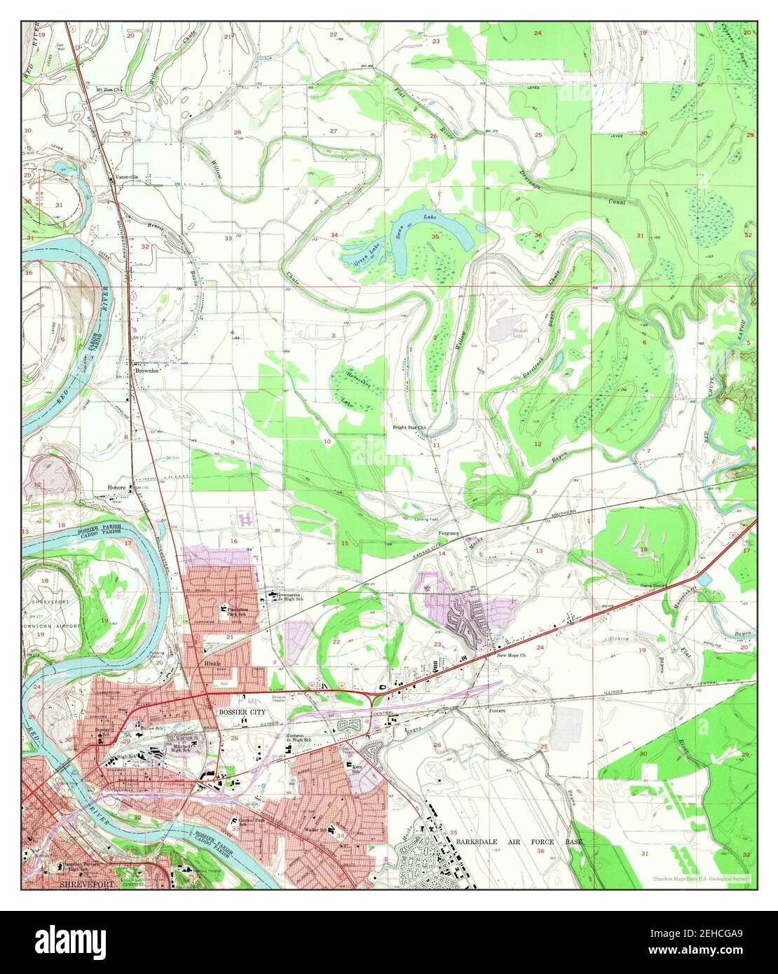 Bossier county map hi-res stock photography and images - Alamy