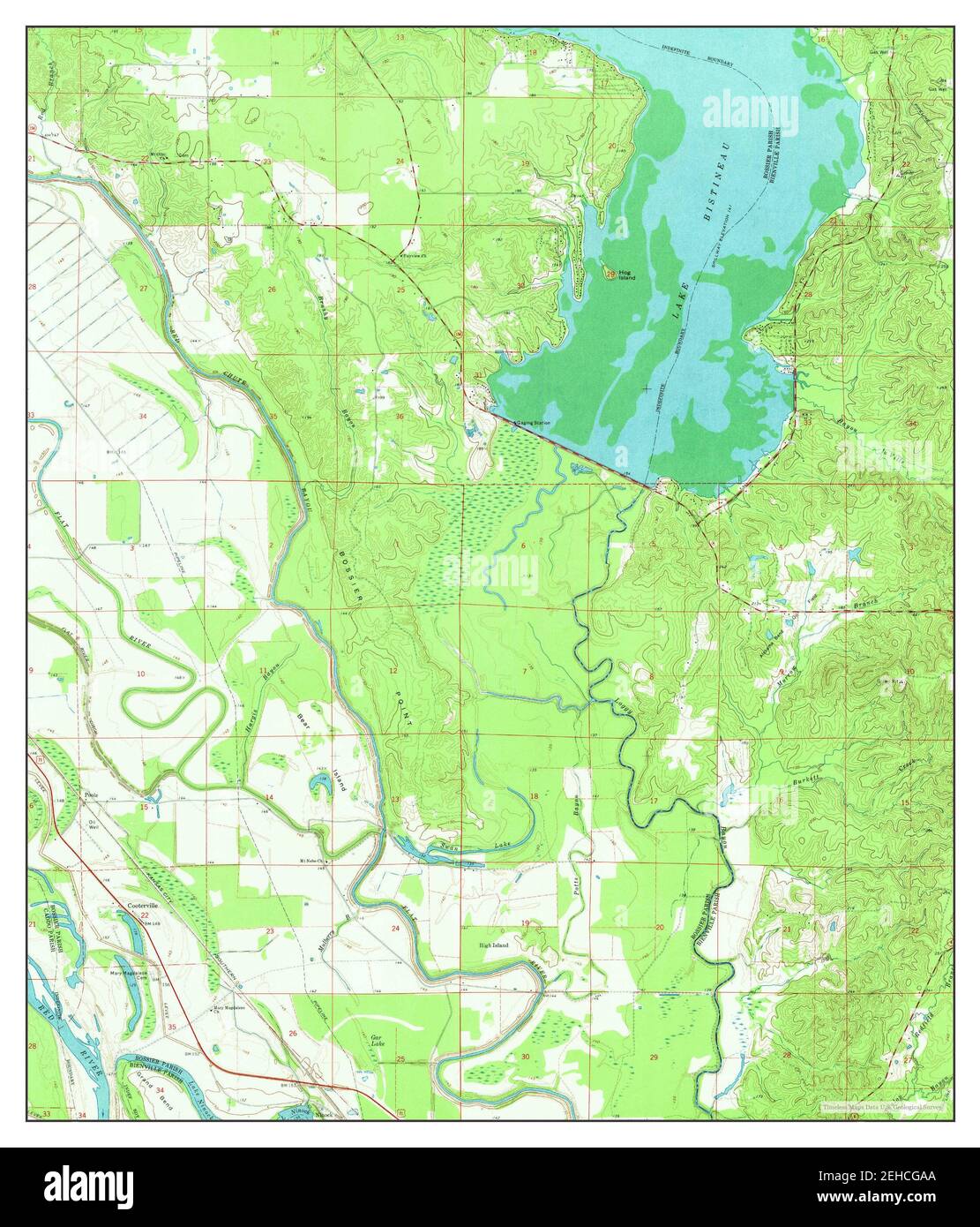 Bossier county map hi-res stock photography and images - Alamy