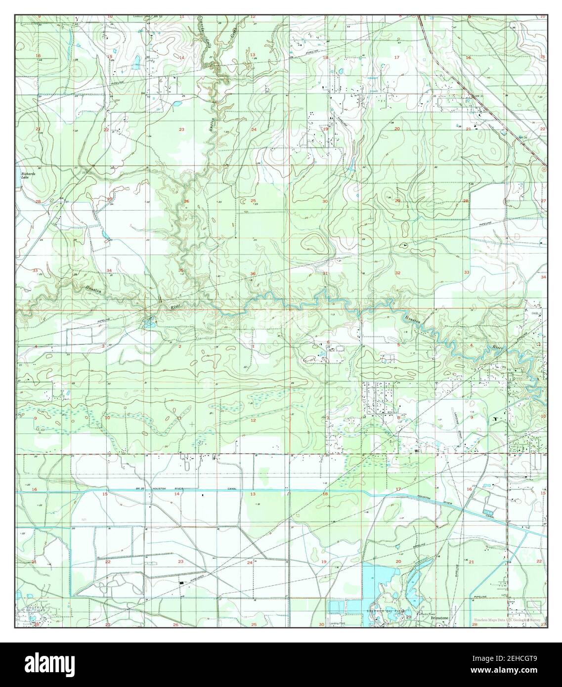 Brimstone, Louisiana, map 1998, 1:24000, United States of America by ...