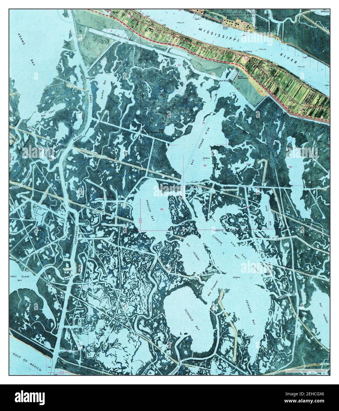 Buras louisiana map Cut Out Stock Images & Pictures - Alamy