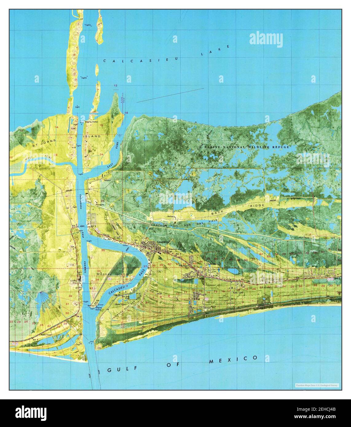 Cameron louisiana map hi-res stock photography and images - Alamy