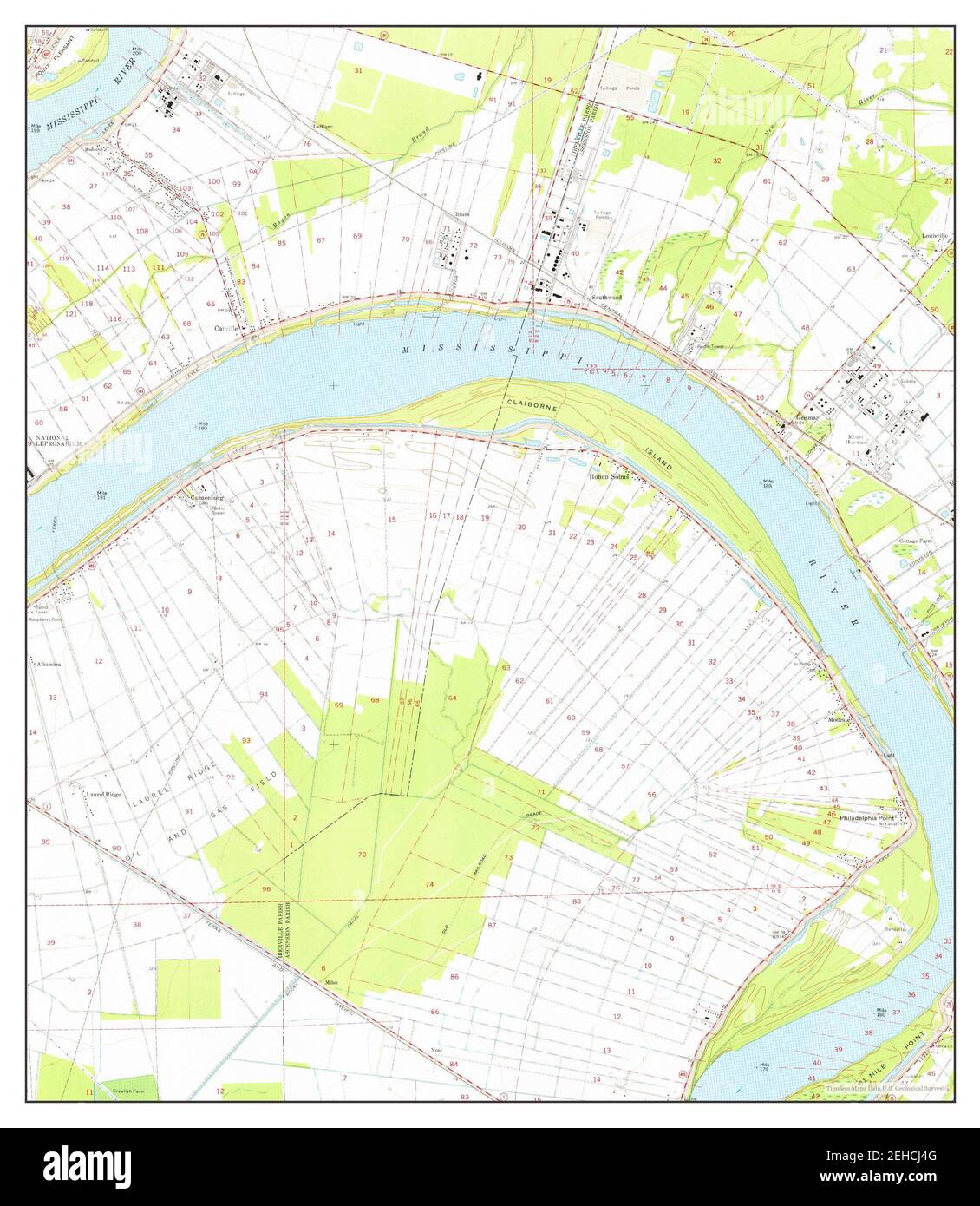 Carville, Louisiana, map 1974, 1:24000, United States of America by ...