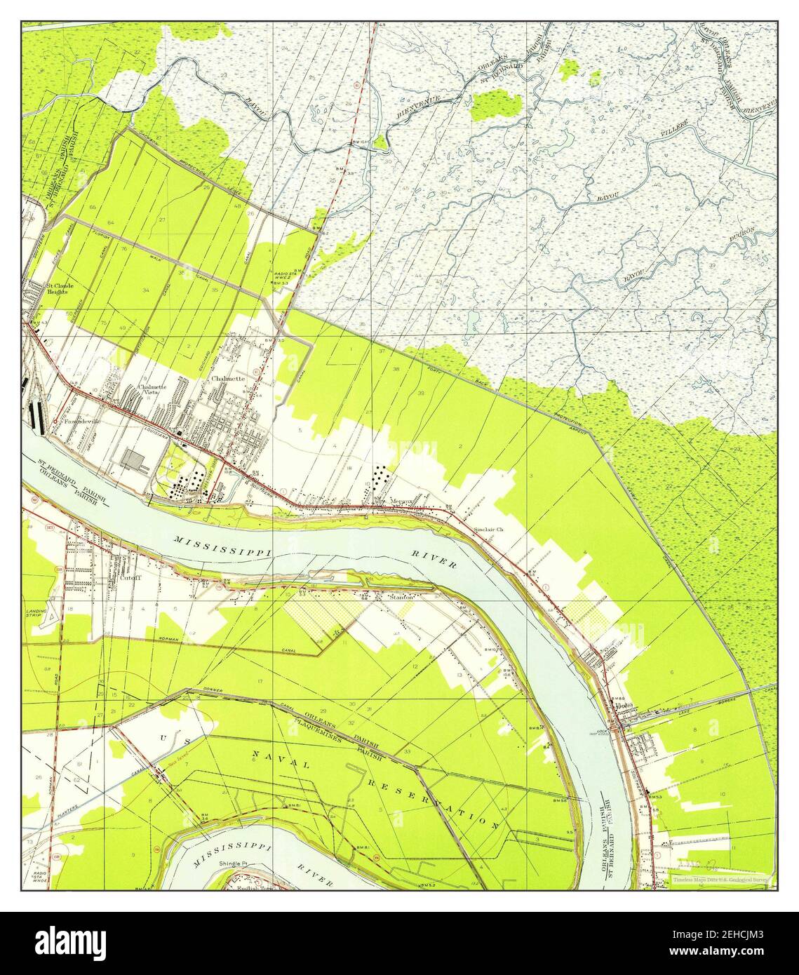 Map of chalmette hi-res stock photography and images - Alamy