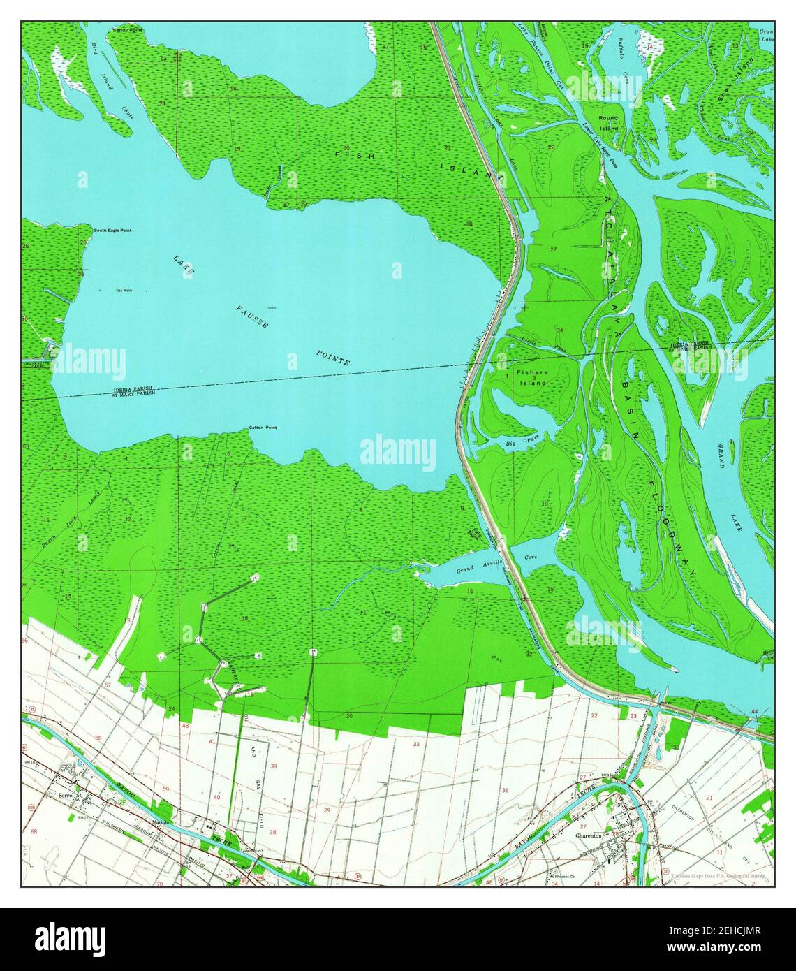 Map of charenton louisiana hi-res stock photography and images - Alamy