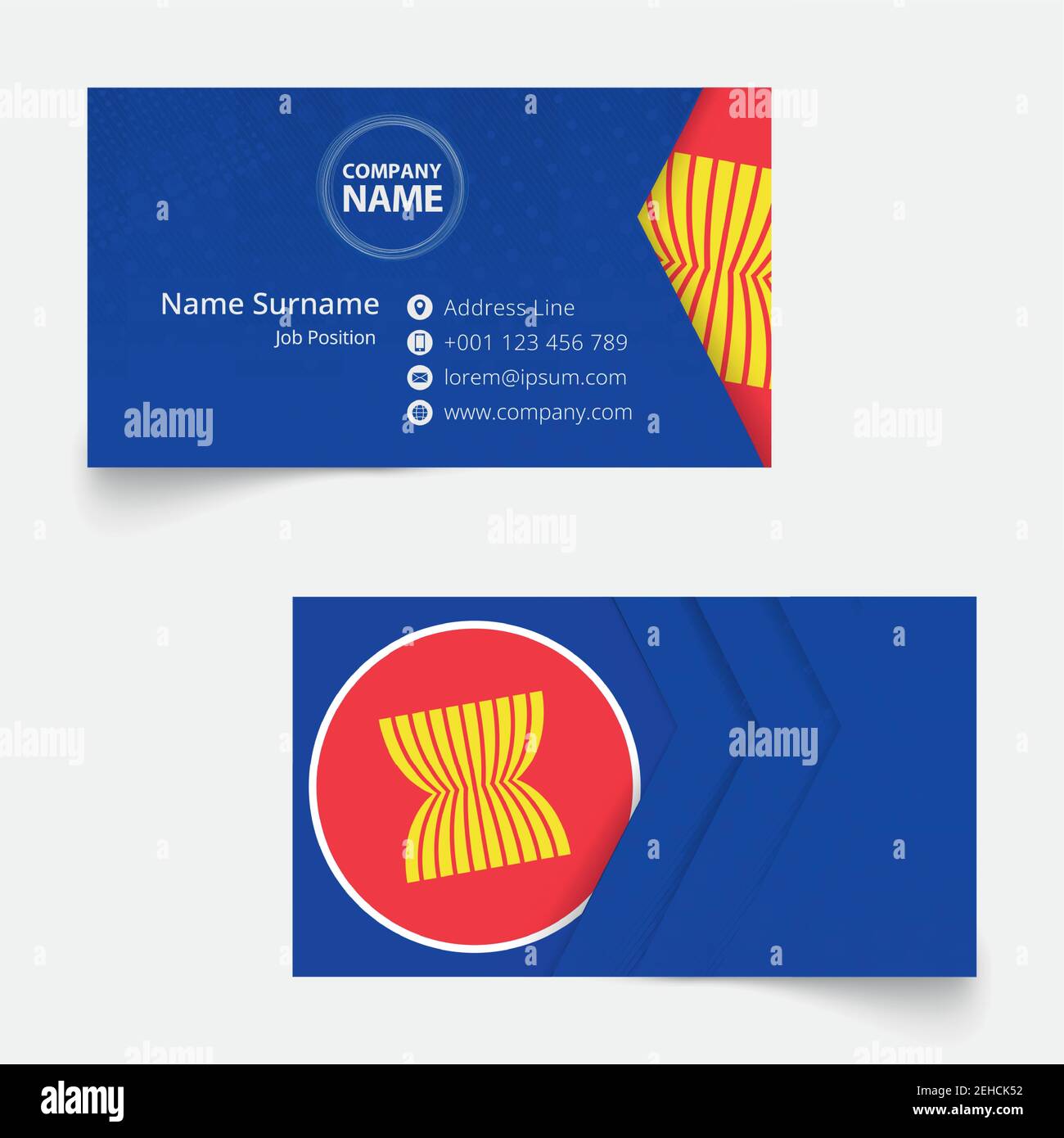 ASEAN Flag Business Card, standard size (90x50 mm) business card ...